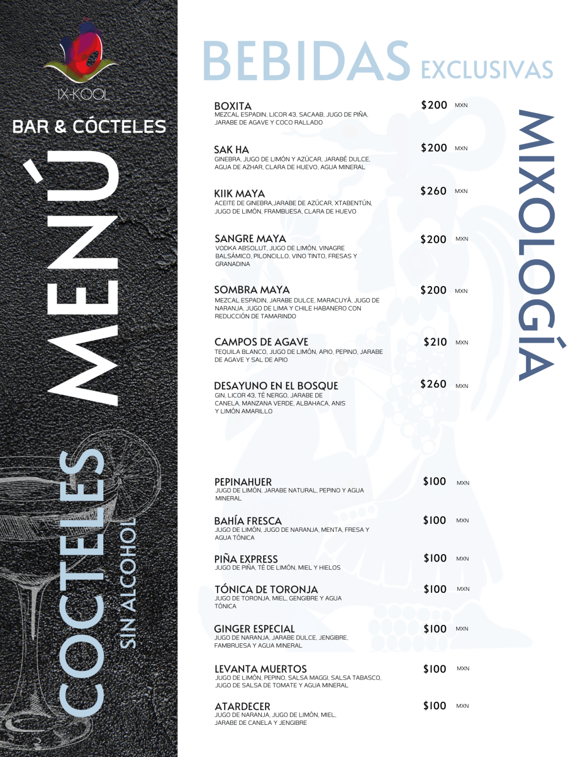 MENU – Ix Kool